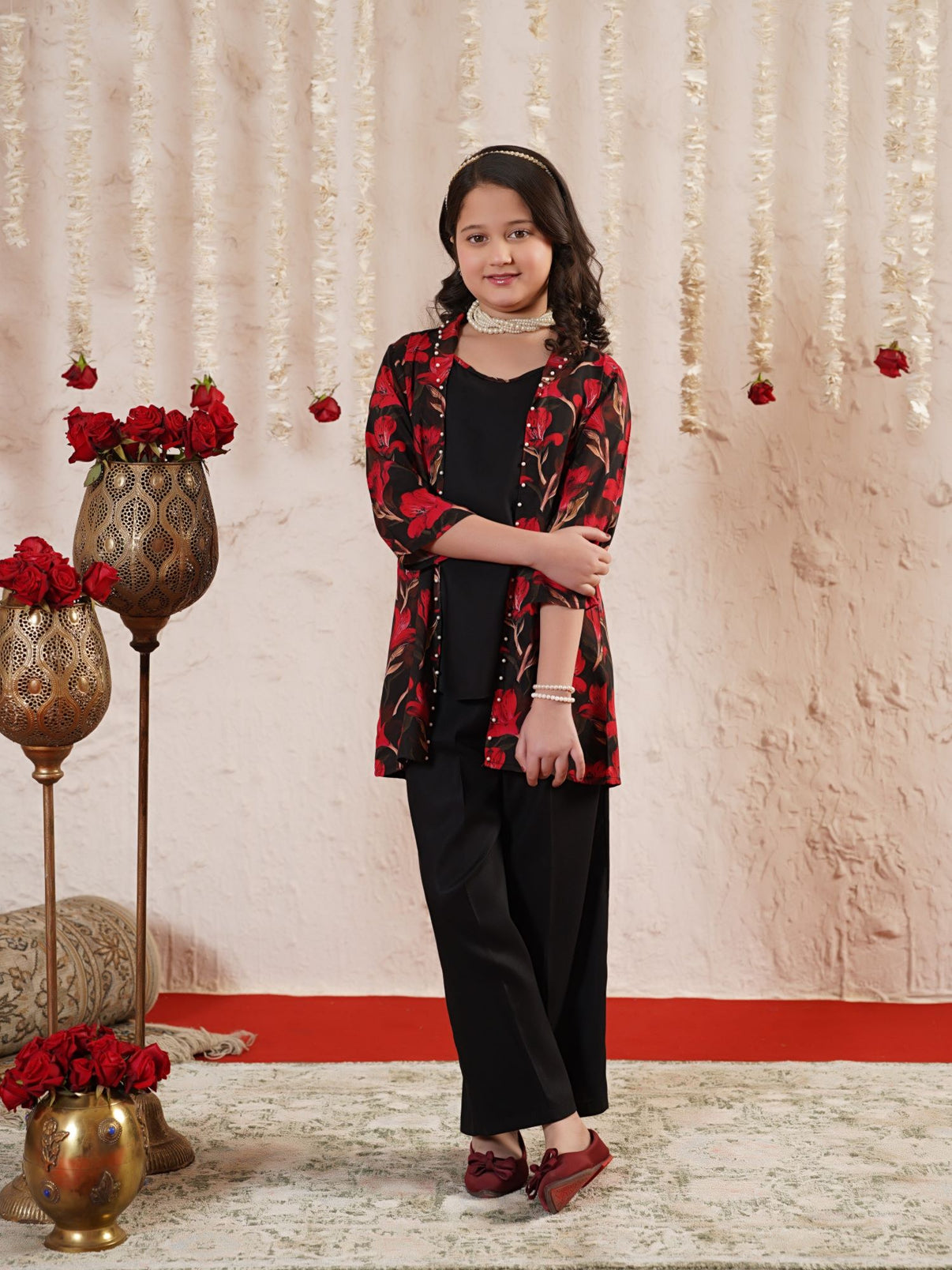 Printed Girls Co Ord Set VG186-A – Velvour Shop